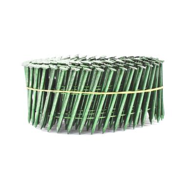 China Wire Collated Smooth Shank Coil Nails For Construction Diamond Point Available for sale
