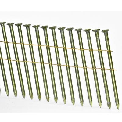 China 15 Degree 3.3mm*90mm Diamond Point Pneumatic Fasteners Collated Siding for sale