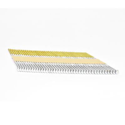 China 28 / 34 Degree 2.8*83 Electric Galvanized  D Head  Ring Shank Paper Strip Nails for sale
