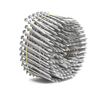 China 2.1mm*28mm Round Head Diamond Point Stainless Steel Pallet Coil Nails for sale