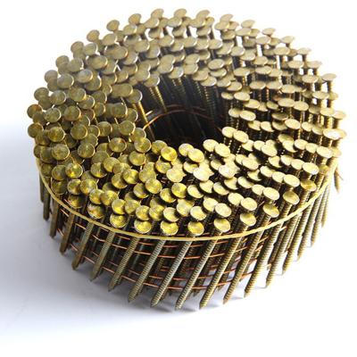 China 15 Degree Ring Shank Pallet Coil Nails Bright Surface For Home Decoration for sale