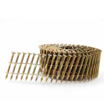 China Electric Galvanized Ring Shank Pallet Coil Nails For Pallet / Furniture / Decoration 1-1/4