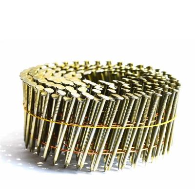 China Round Head Coil Nails Bright Smooth Shank Electric Galvanized Pallet Coil Nails for sale