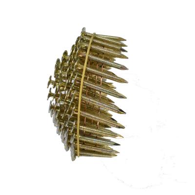 China 19mm Diamond Point Ring Shank  Electric Galavnized Roofing Coil Nails for sale