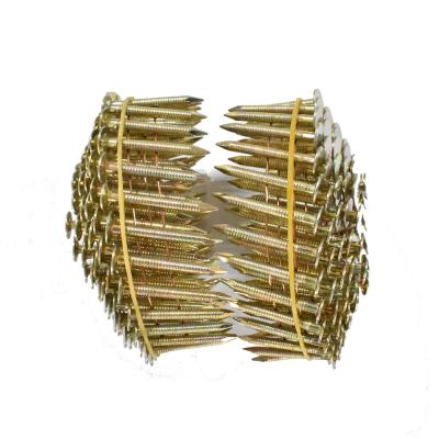 China Ring Shank Coil Roofing Nails With Heavy  EG Plated Diamond Point 1-1/4 x .120 for sale