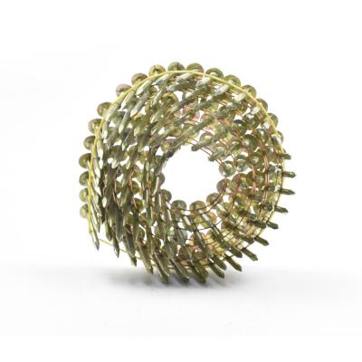 China 15 Degree .120''*7/8'' Wire Collated Electric Galvanized Smooth Shank Roofing Coil Nails for sale