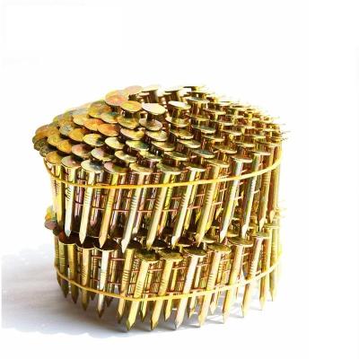 China Electric Galvanized 15 Degree Roofing Coil Nails Smooth Ring Shank Q195 Material for sale
