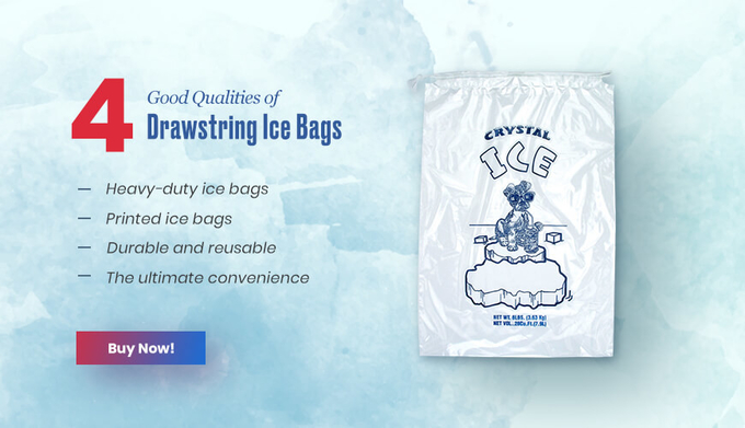 Transparent Disposable Plastic Ice Cube Bags Custom Printed Delivery 0