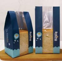 China Anti Oil Kraft Paper  Plastic Bread Bag Waterproof Custom Paper Baking Bags for sale