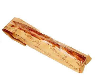 China Custom Disposable Kraft Paper Plastic Bread Bag Printing MOQ 50000 Pieces for sale