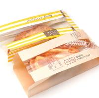 China Custom Kraft  Plastic Bread Bags Heat Sealable Homemade Bread In Paper Bag for sale