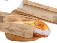 China Recyclable Window Kraft Paper  Plastic  Bread Bag Screen Printing 50000 Pieces for sale