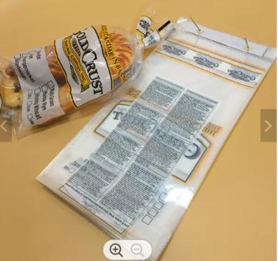 China Gravure Printing Wicketed Poly Bags Polythene Bread Packaging Bags ISO for sale