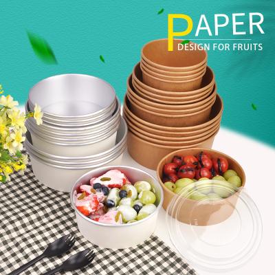 China Recyclable 500ml Kraft Bowl Eco Friendly Paper Takeaway Bowl for sale