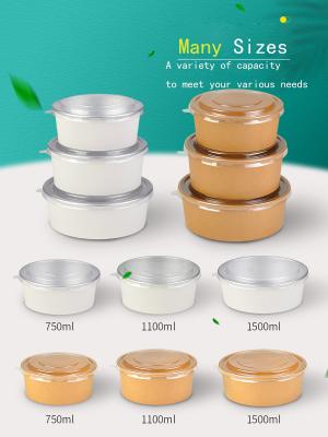 China Kraft Eco Friendly Paper Bowl Stocked Biodegradable Salad Bowl for sale