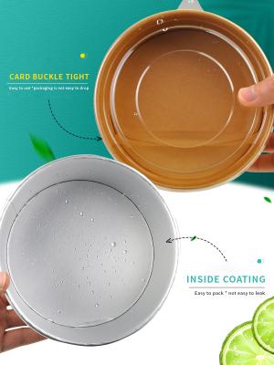China Customized Kraft Salad Bowl 500ml Food Grade Takeaway Paper Bowl for sale