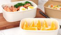 China Square Kraft Paper Soup Bowl Recycled Matt Laminated Customized for sale