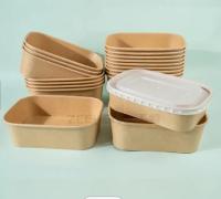 China Customized Kraft Paper Bowl Single Wall 500ml Take Away Salad Bowl for sale
