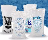 China Recycle Poly Plastic Ice Bags Drawstring LDPE Wicket Bag Ice Delivery for sale