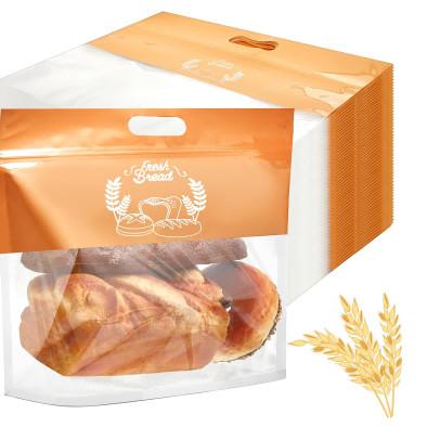 China Fresh Zippered Plastic Bread Bag Reusable Food Storage Bag For Homemade Bread Loaf for sale