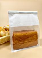 China Custom Logo Long Baguette Bread Bag With Transparent Design 0.5kg Weight Recycled Paper Plastic Bag for sale