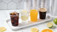 China Custom Logo Printed  Clear PET Transparent Cups Plastic Smoothies Cold Coffee and Ice Drinking Cup for sale