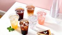 China Disposable Custom Logo Printed Cold Coffee Cup  Plastic Cups with Sip Lids for sale