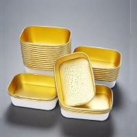 China Custom High Quality Gold Foil Silver Foil Paper Salad Box Paper Disposable for sale