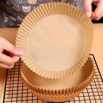 China Customized Airfryer Water-proof air Fryer Disposable Paper Liners square Parchment Food Baking Reusable No Stick Liner Bowl Plates for sale