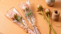 China Custom Logo Printed Flower Wrapping Paper Bags Floral Wrapping Clear Flower Sleeves for Floral Bouquets Packaging for sale