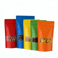 China Customizable Stand up Pouch With Window  Food Packaging Bag Ziplock Bag for sale