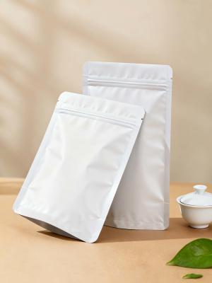China Customizable White Matte Stand-up Pouches For Food Packaging for sale