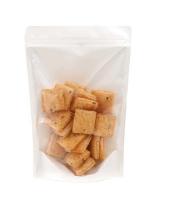 China Customizable White Kraft Paper  Stand-up Pouches With Window For Food Packaging for sale