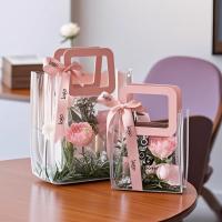China Customizable Food-Grade Transparent/Frosted Flat Satchel Self-Sealing  Plastic Bags Carry Handle For Food Packaging for sale
