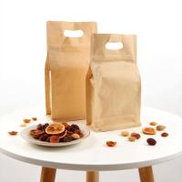 China Custom Printed Brown Kraft Paper Stand Up Pouch with Zip + Aluminum Foil Liner - Food Grade for Coffee Beans/Tea/Whey Protein Powder for sale