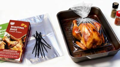China Custom Food Grade Clear PET  Plastic Heat Resistance Microwave Meat Seafood Chicken Turkey Roasting Cooking Oven Bags for sale