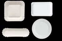 China Heavy Duty White Paper Plates Compostable Disposable Tableware Perfect for Catering Food Trucks Festivals and Corporate Events for sale