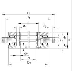 China YRT200 Rotary Table Bearing 200mm x 300mm x 45mm High Precision P4 for Milling Head for sale
