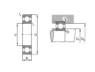 China 533303 Deep Groove Ball Bearing 360x550x85mm for Rolling Mills Chrome Steel Brass Cage for sale