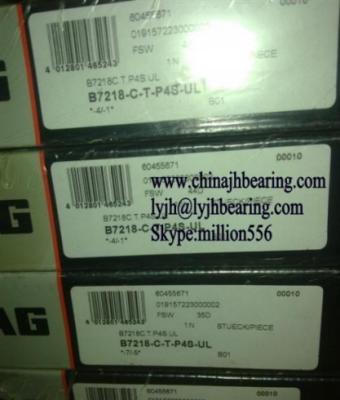 China FAG B7218-C-T-P4S-UL Main Spindle Bearing 90x160x30mm P4 Grade 15° Contact Angle for sale
