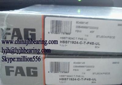 China FAG HSS71924 C T P4S UL Angular Contact Ball Bearing 120x165x22mm 15 Degree for sale