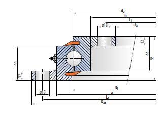 China 90-20 0311/0-07003 Slewing Bearing 205x417x56mm 50Mn No Gear Four Point Contact Ball for sale