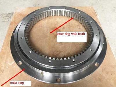 China VLI200944N Four Point Contact Ball Slewing Bearing with Internal Gear Teeth 1048x840x56mm for sale