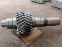 China Helical Gear Shaft for Heavy Ball Mill Equipment 25 Degree Press Angle 3340mm Length for sale
