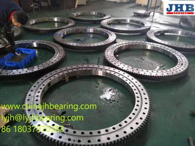 China Crossed Cylindrical Roller Slewing Bearing 1390x1115x105 mm External Gear for Plastic Rubber Machine for sale