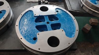 China Crossed Roller Slewing Bearing with Rotor and Stator for Textile Machinery OD 590mm Shaft 85mm for sale