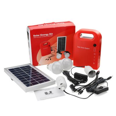 China Portable 3W Solar LED Camping Lamp Emergency Rechargeable Light Kit 6000K for sale