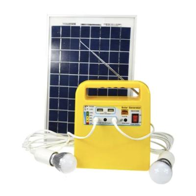 China 10W Solar Emergency Light Portable Mini Home Solar Power System Lighting Kit SG1210 for sale
