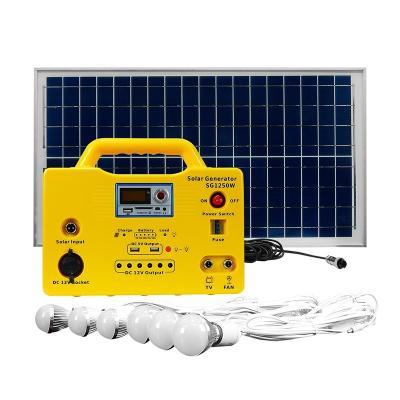 China Portable 50W DC Solar Lighting System with MP3 Radio and Solar Power Generator Station for sale