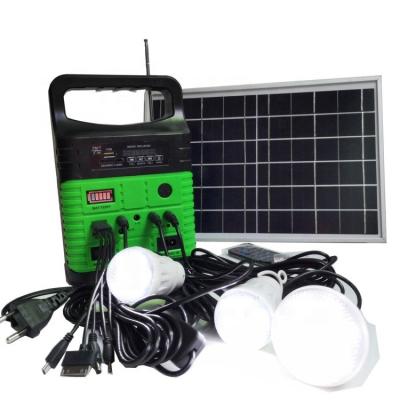 China Portable Lithium Ion Solar Generator 10W 6V All In One with MP3 FM Radio SL0610 for sale
